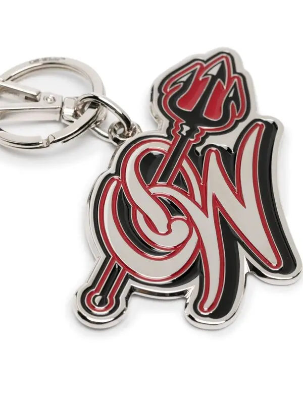 Off-White X Ac Milan Logo-plaque Keyring