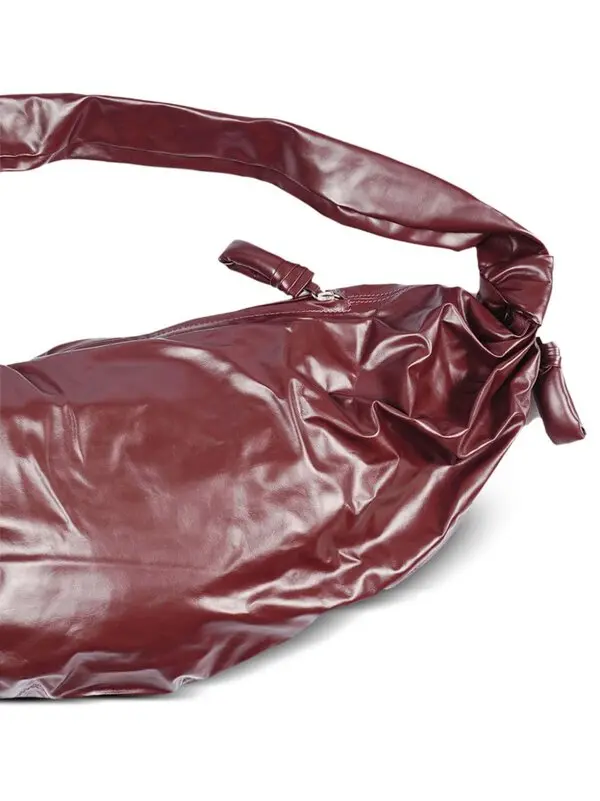LEMAIRE Large Soft Croissant Bag In Paper Leather - Red