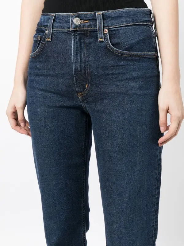AGOLDE Kye Straight-leg Cropped Jeans