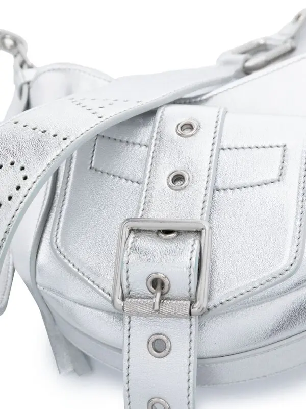 BIASIA Y2k Leather Shoulder Bag - Silver