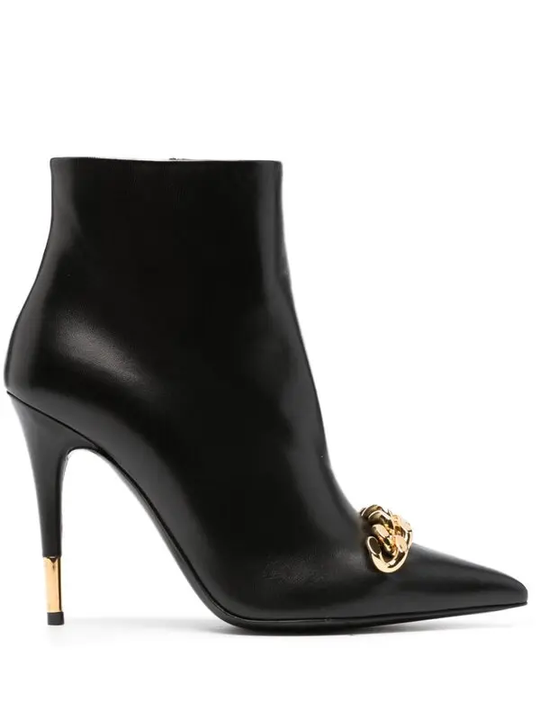 TOM FORD Chain-detail Leather Ankle Boots