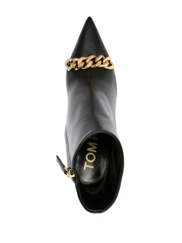 TOM FORD Chain-detail Leather Ankle Boots
