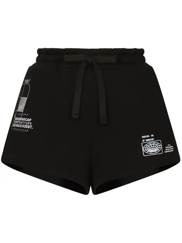 Dolce & Gabbana Coordinate-print Cotton Shorts