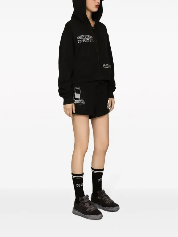 Dolce & Gabbana Coordinate-print Cotton Shorts