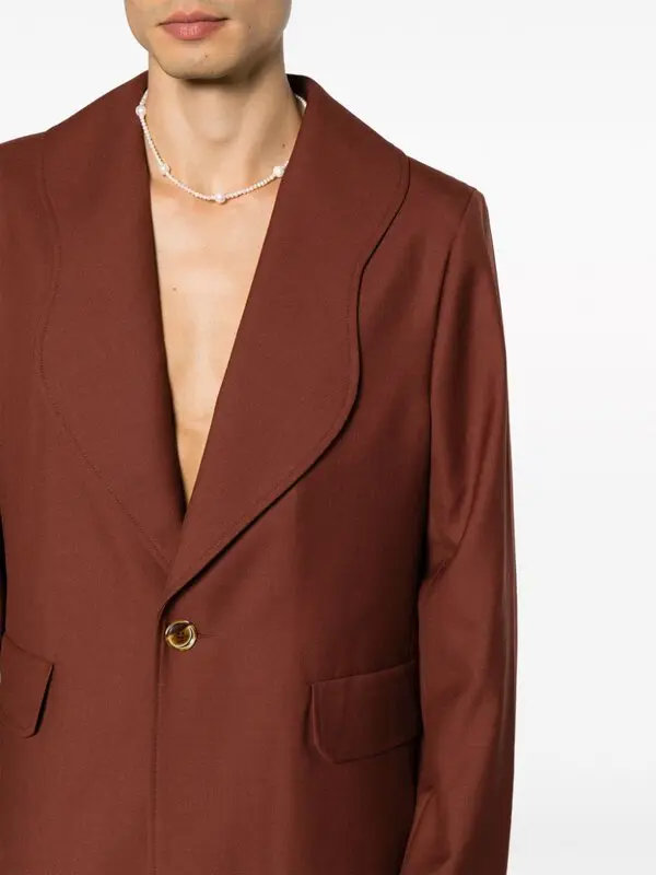 Séfr Scallop-lapels Single-breasted Blazer