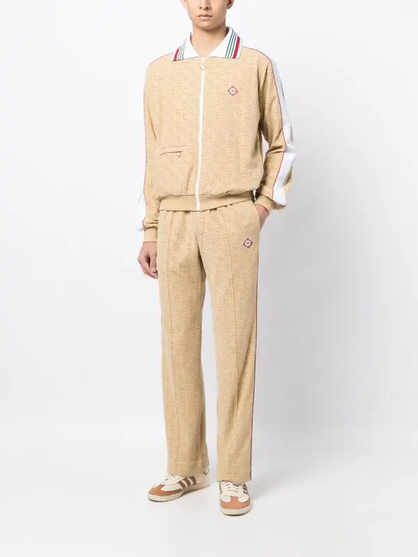 Casablanca Monogram-jacquard Velour Track Pants