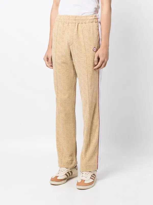 Casablanca Monogram-jacquard Velour Track Pants