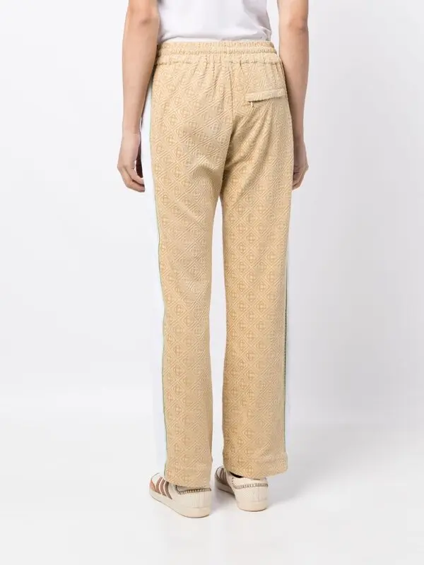 Casablanca Monogram-jacquard Velour Track Pants