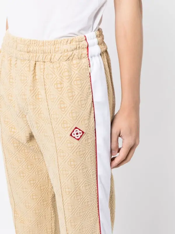 Casablanca Monogram-jacquard Velour Track Pants