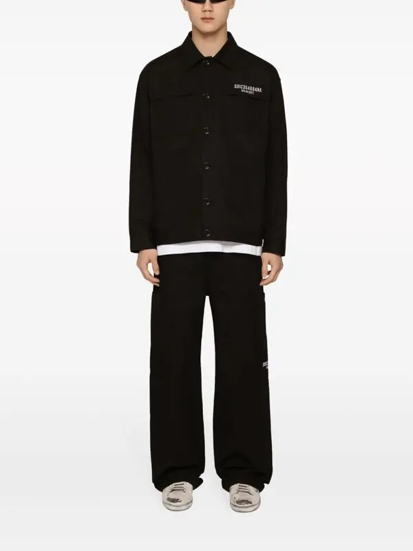 Dolce & Gabbana Logo-print Wide-leg Trousers