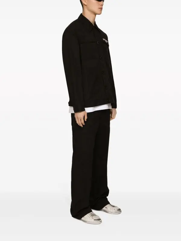 Dolce & Gabbana Logo-print Wide-leg Trousers