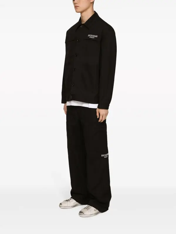 Dolce & Gabbana Logo-print Wide-leg Trousers