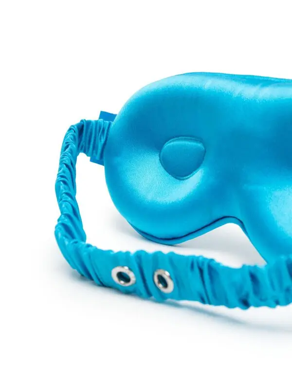 TEAM WANG DESIGN Logo-embroidered Silk-satin Eye Mask