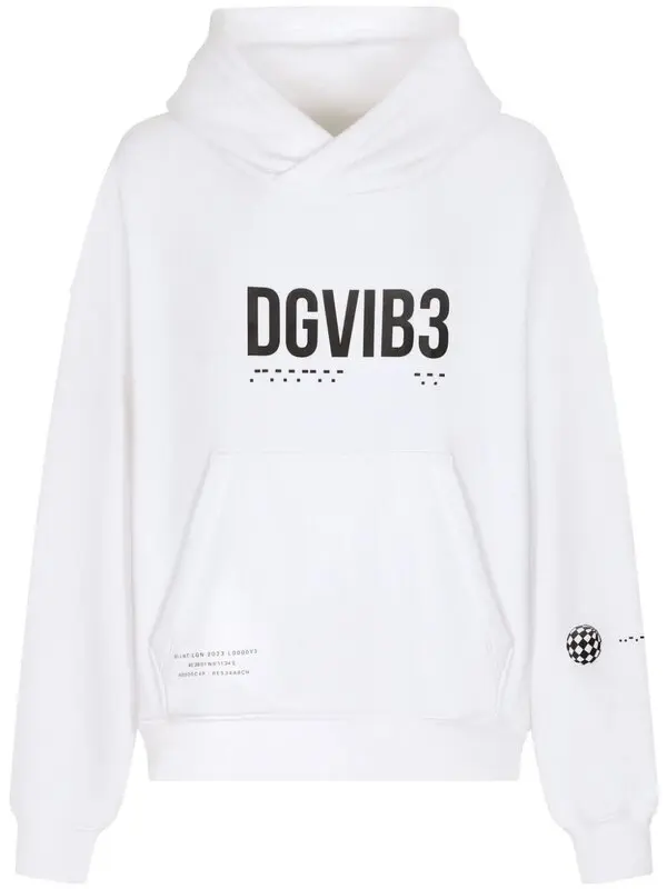 Dolce & Gabbana Slogan-print Cotton Hoodie - White