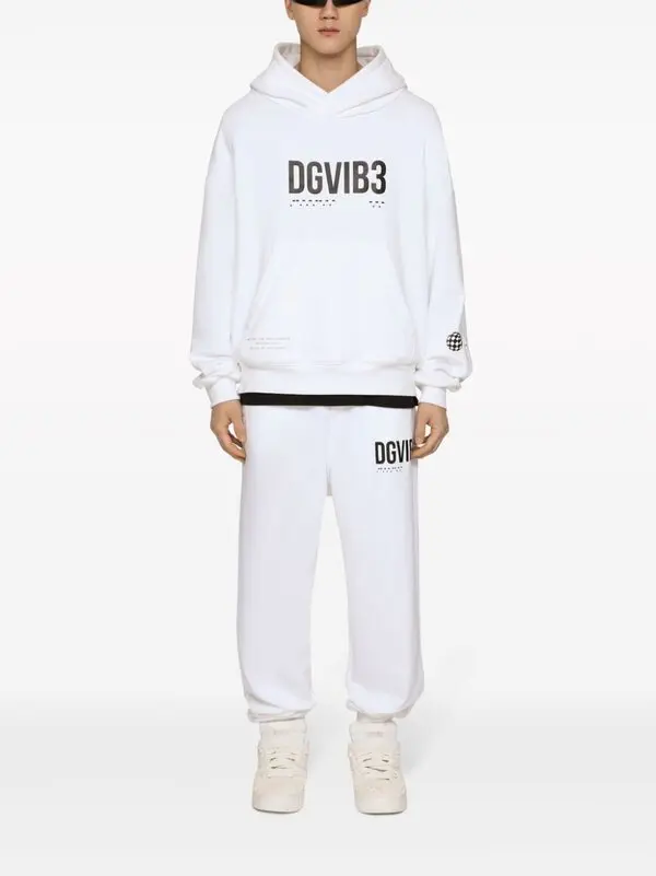Dolce & Gabbana Slogan-print Cotton Hoodie - White