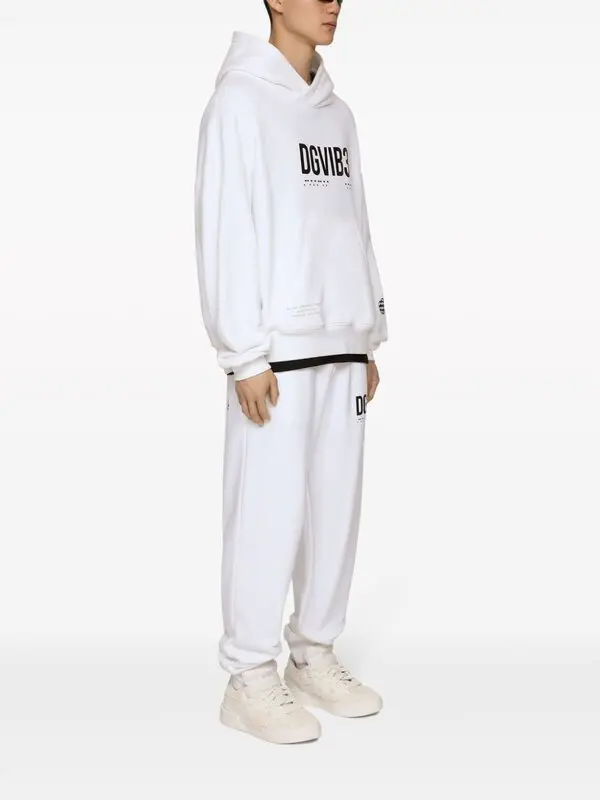 Dolce & Gabbana Slogan-print Cotton Hoodie - White