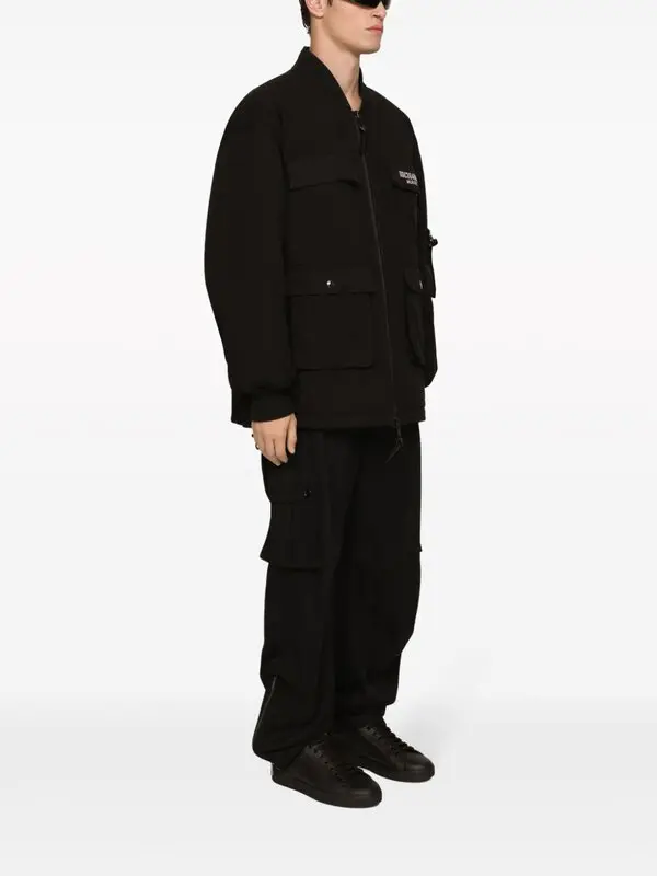 Dolce & Gabbana Straight-leg Cotton Cargo Trousers - Black