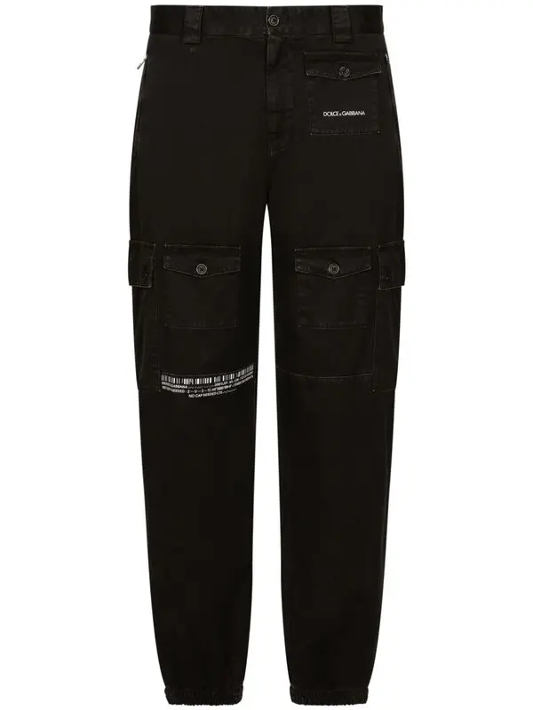 Dolce & Gabbana Logo-print Trousers - Black