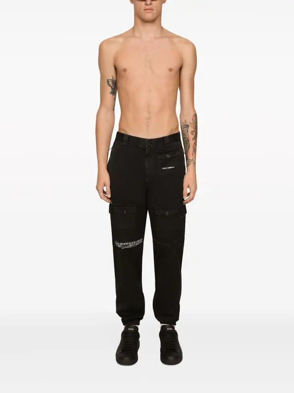 Dolce & Gabbana Logo-print Trousers - Black