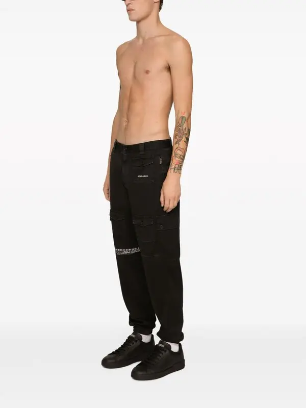 Dolce & Gabbana Logo-print Trousers - Black