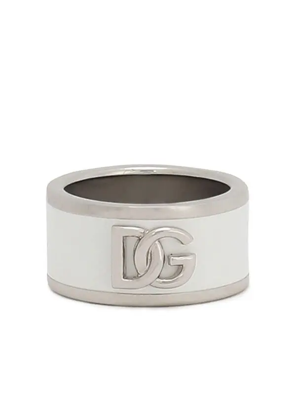 Dolce & Gabbana Logo-plaque Ring - Silver