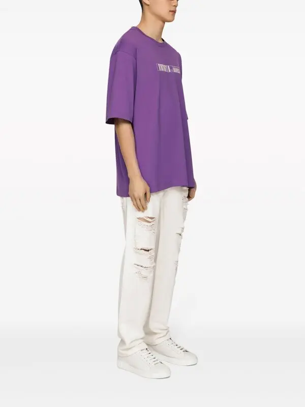 Dolce & Gabbana Logo-print Cotton T-shirt - Purple
