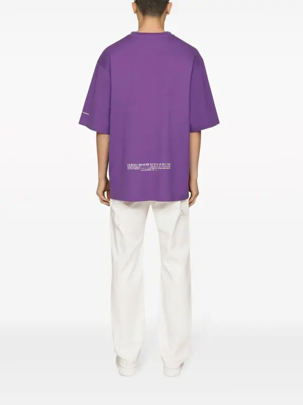 Dolce & Gabbana Logo-print Cotton T-shirt - Purple