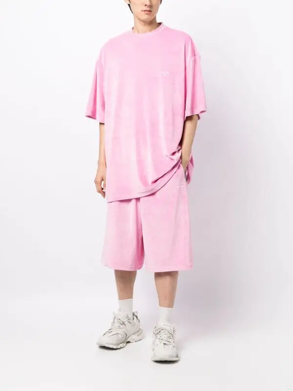TEAM WANG DESIGN Brushed-effect Bermuda Shorts - Pink