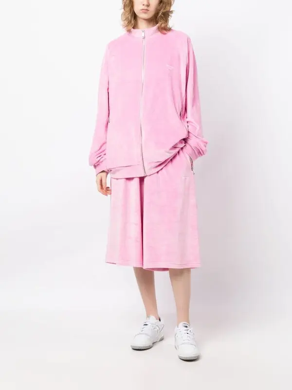 TEAM WANG DESIGN Brushed-effect Bermuda Shorts - Pink