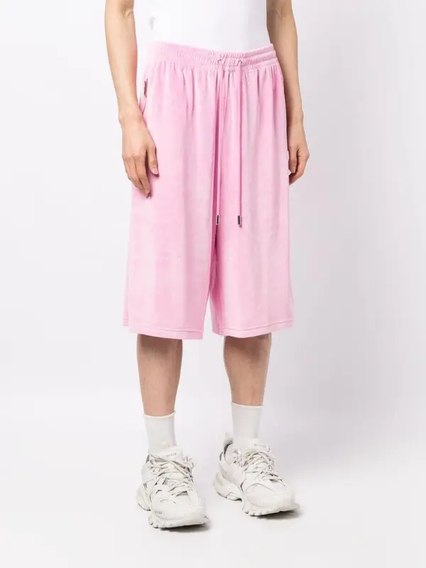 TEAM WANG DESIGN Brushed-effect Bermuda Shorts - Pink