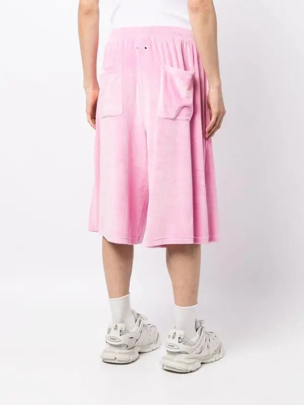 TEAM WANG DESIGN Brushed-effect Bermuda Shorts - Pink