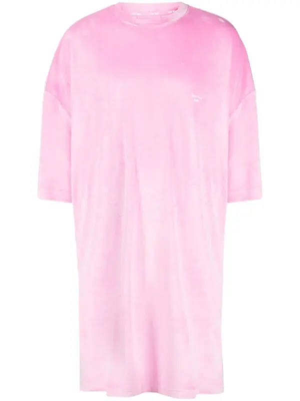 TEAM WANG DESIGN Sparkles Velvet Shirt Dress - Pink