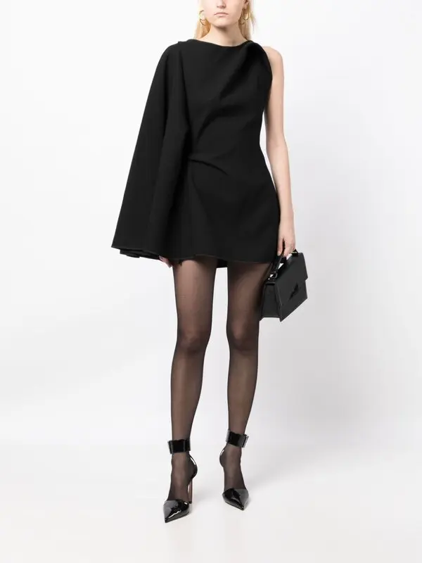 Maticevski Cape-sleeve Asymmetric Minidress