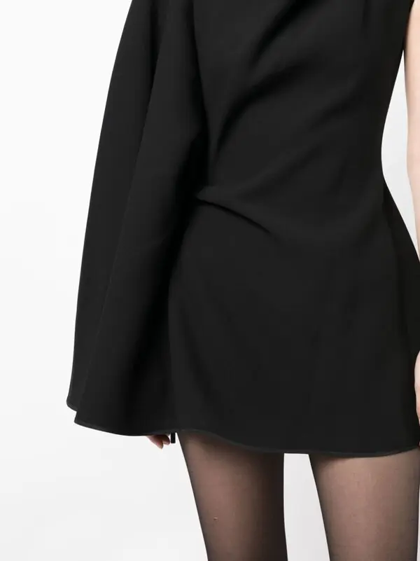 Maticevski Cape-sleeve Asymmetric Minidress