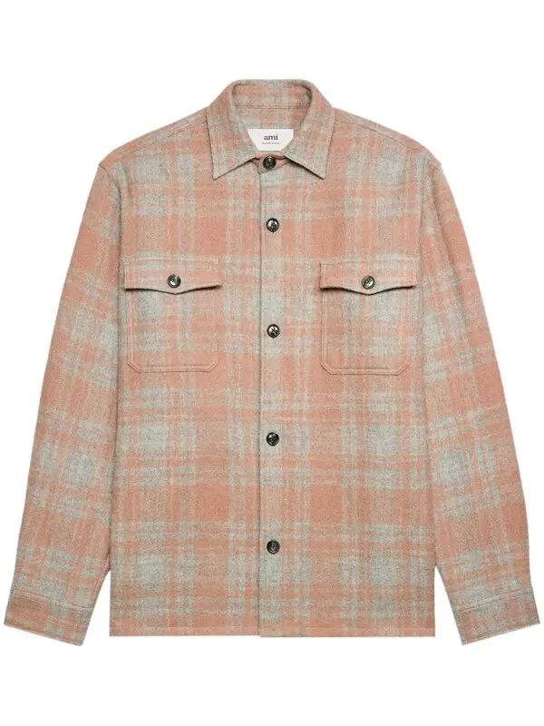 Ami Maxi Checked Overshirt