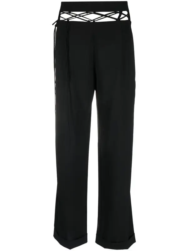 NENSI DOJAKA Cut-out Wool Trousers