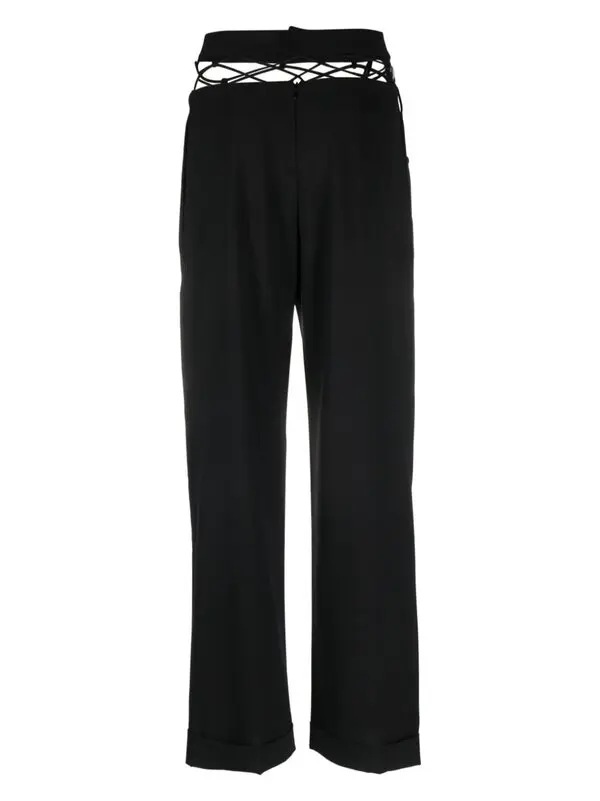 NENSI DOJAKA Cut-out Wool Trousers
