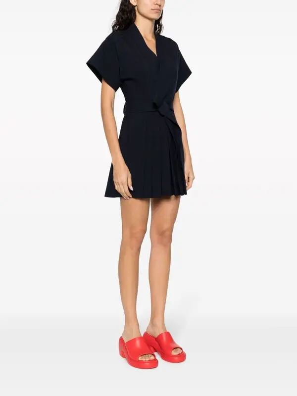 Kenzo Pleated Wrap Mini Dress