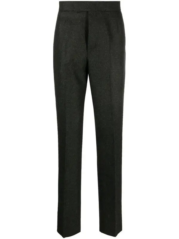 Thom Browne Straight-leg Wool Trousers - Green