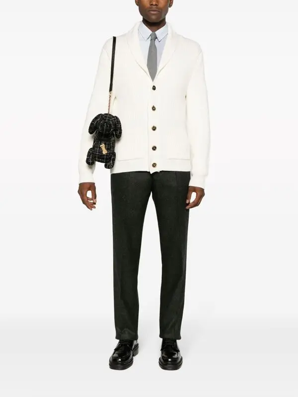 Thom Browne Straight-leg Wool Trousers - Green