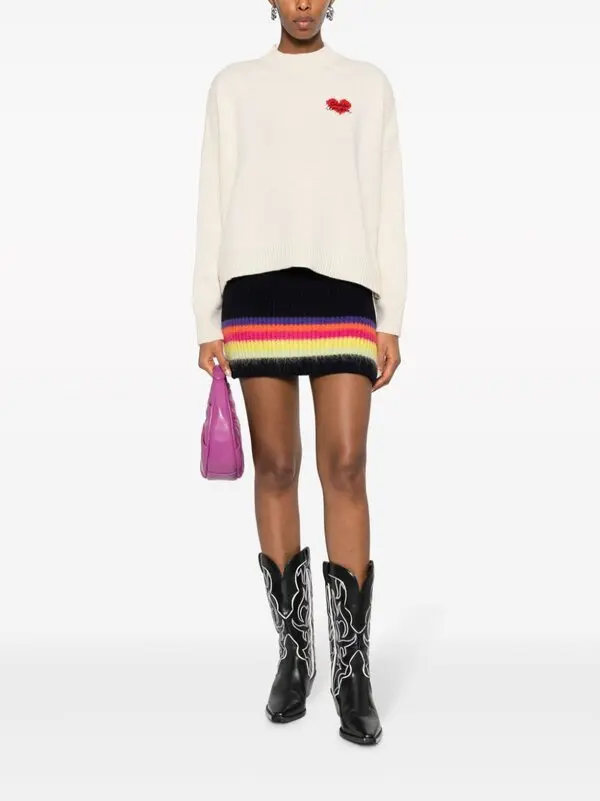 Giada Benincasa Intarsia Logo Merino Wool Jumper