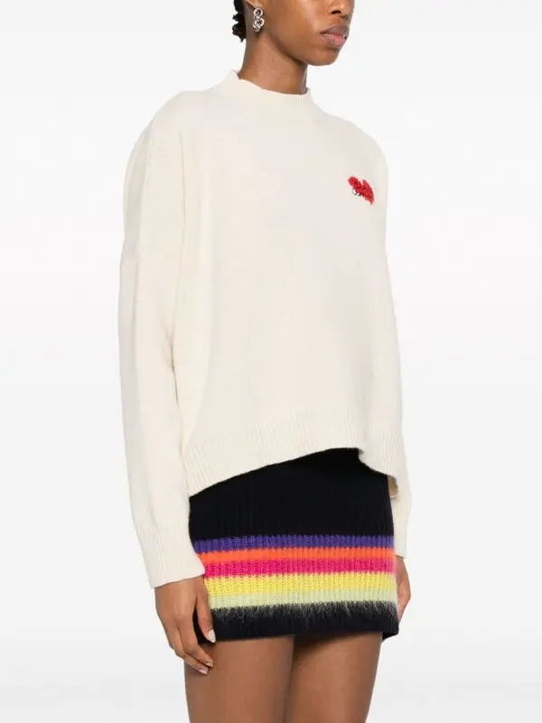 Giada Benincasa Intarsia Logo Merino Wool Jumper