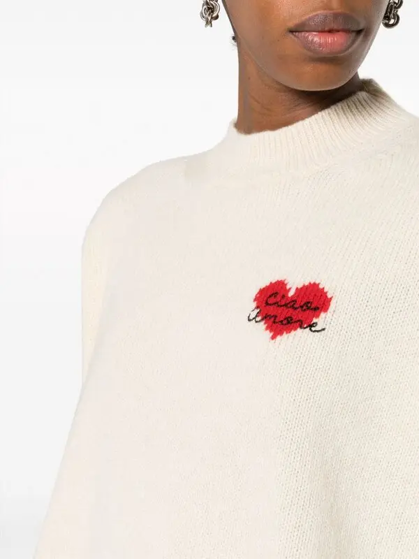 Giada Benincasa Intarsia Logo Merino Wool Jumper
