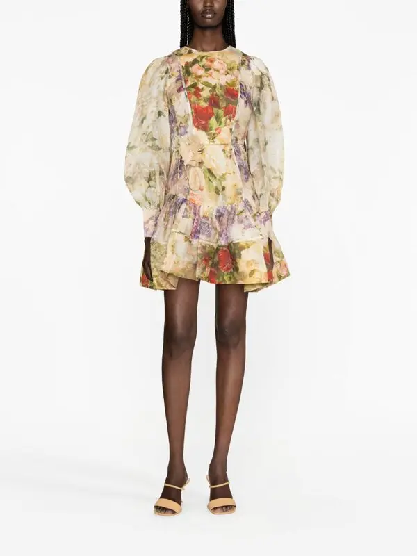 Zimmermann Sensory Flip Linen-silk Minidress