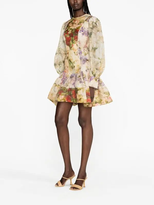 Zimmermann Sensory Flip Linen-silk Minidress