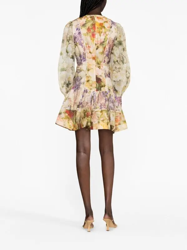 Zimmermann Sensory Flip Linen-silk Minidress