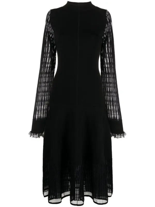 3.1 Phillip Lim High-neck Flared Midi Dress