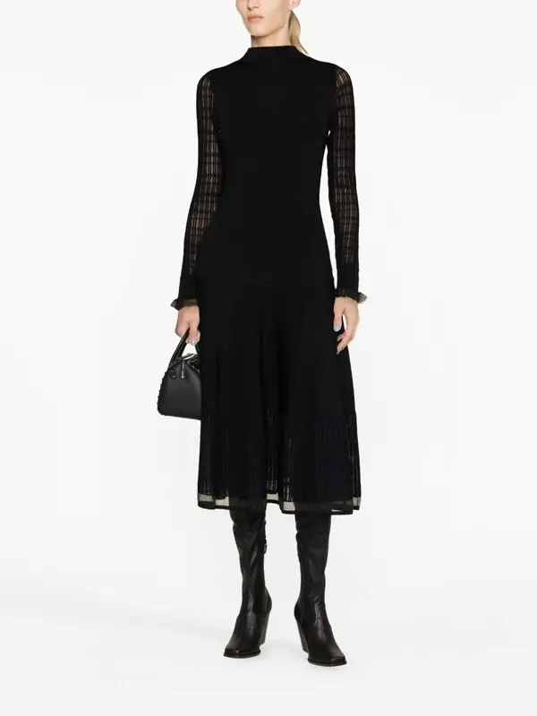 3.1 Phillip Lim High-neck Flared Midi Dress