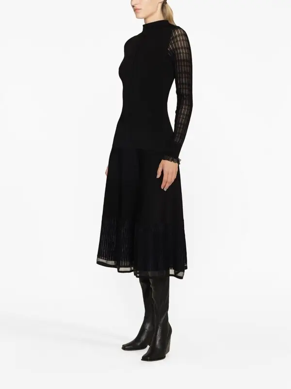 3.1 Phillip Lim High-neck Flared Midi Dress