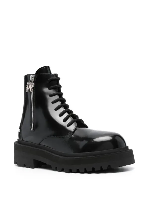 Palm Angels Logo-print Lace-up Boots